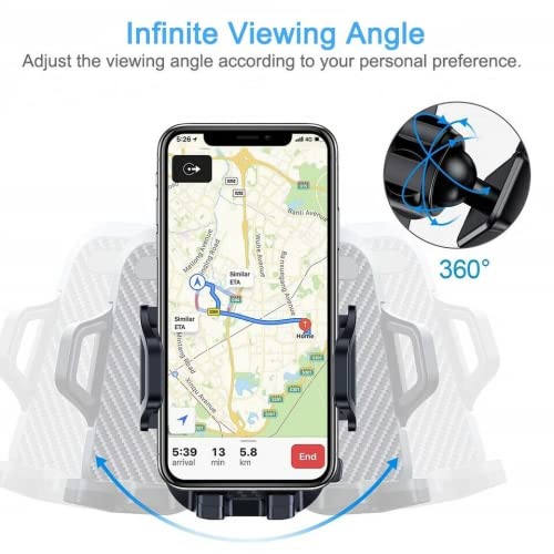 UrbanX Mobile Phone Car Holder Mount Windshield/Air Vent/Dashboard Cell Phone Holder for Car 360 Degree Rotation Universal Suction Mount Stand Compatible with Oppo Reno2