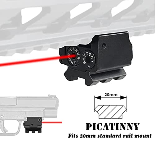 UUQ Mini Airsoft Gun Laser Sight Red Dot Beam for Compact Pistol with Weaver or Picatinny Rail|Rifle Handgun|Tactical Sights Airsoft|Scope Hand Gun Rifles|Laser Pointer Pistol|Air Soft Optic