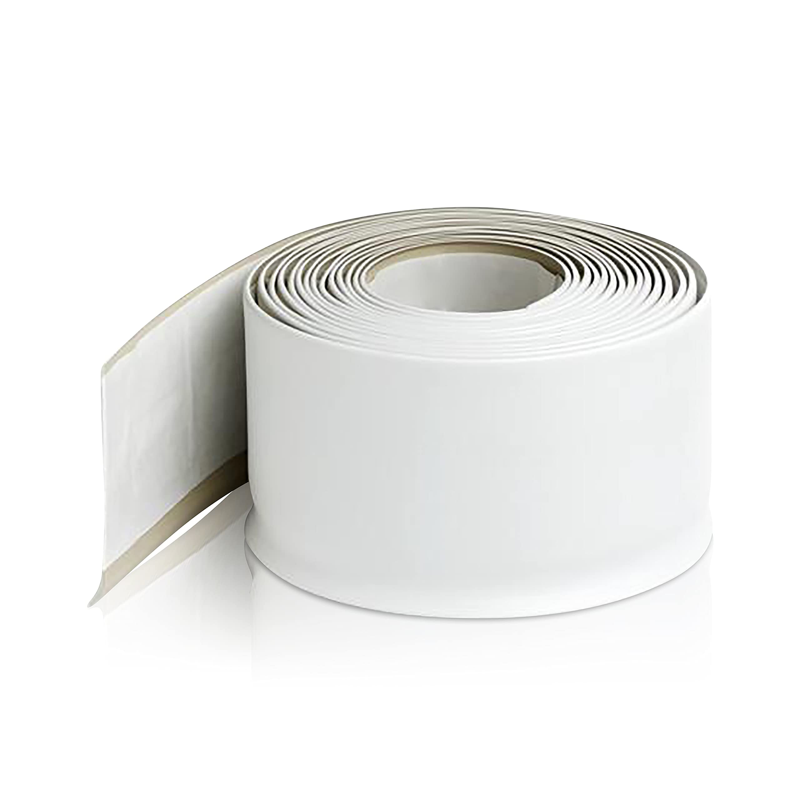 ProFlex White Vinyl Wall Base 2-1/2 in X 20 ft - Peel and Stick Adhesive Back - Flexible Self Stick Vinyl Trim - Easy Install Floor Base with Toe Kick