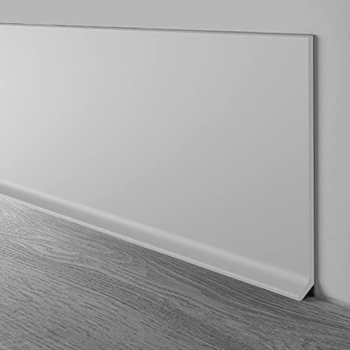 ProFlex White Vinyl Wall Base 2-1/2 in X 20 ft - Peel and Stick Adhesive Back - Flexible Self Stick Vinyl Trim - Easy Install Floor Base with Toe Kick