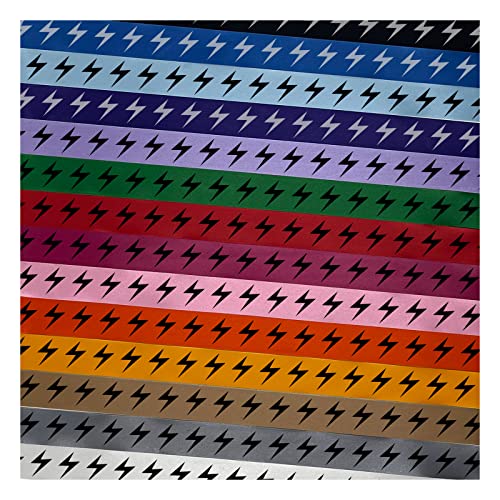 Lightning Bolt Thunderbolt Satin Ribbon for Bows Gift Wrapping DIY Craft Projects - 3 Yards - Black Ribbon/White Printing - 1 Inch Width