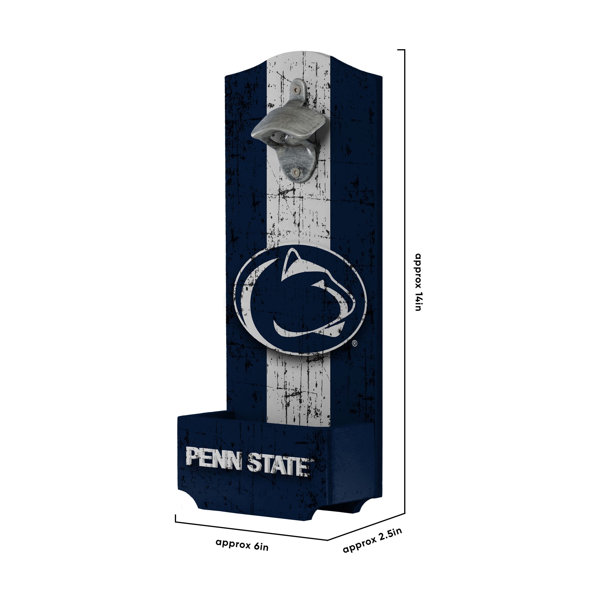 FOCO Penn State Nittany Lions NCAA Wooden Bottle Cap Opener Sign