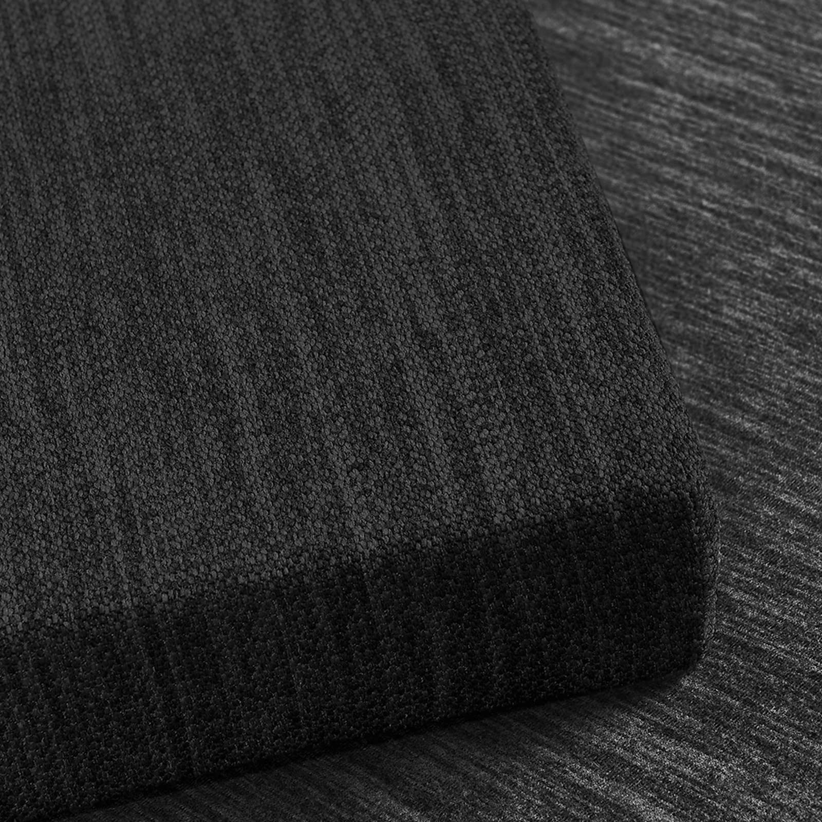 baibu 36 Inch Metal Bench Cushion with Ties, Non-Slip Rectangle Bench Seat Cushion Kitchen Bench Cushion with Machine Washable Cover - One Pad Only (Black, 36x15x1.5in)