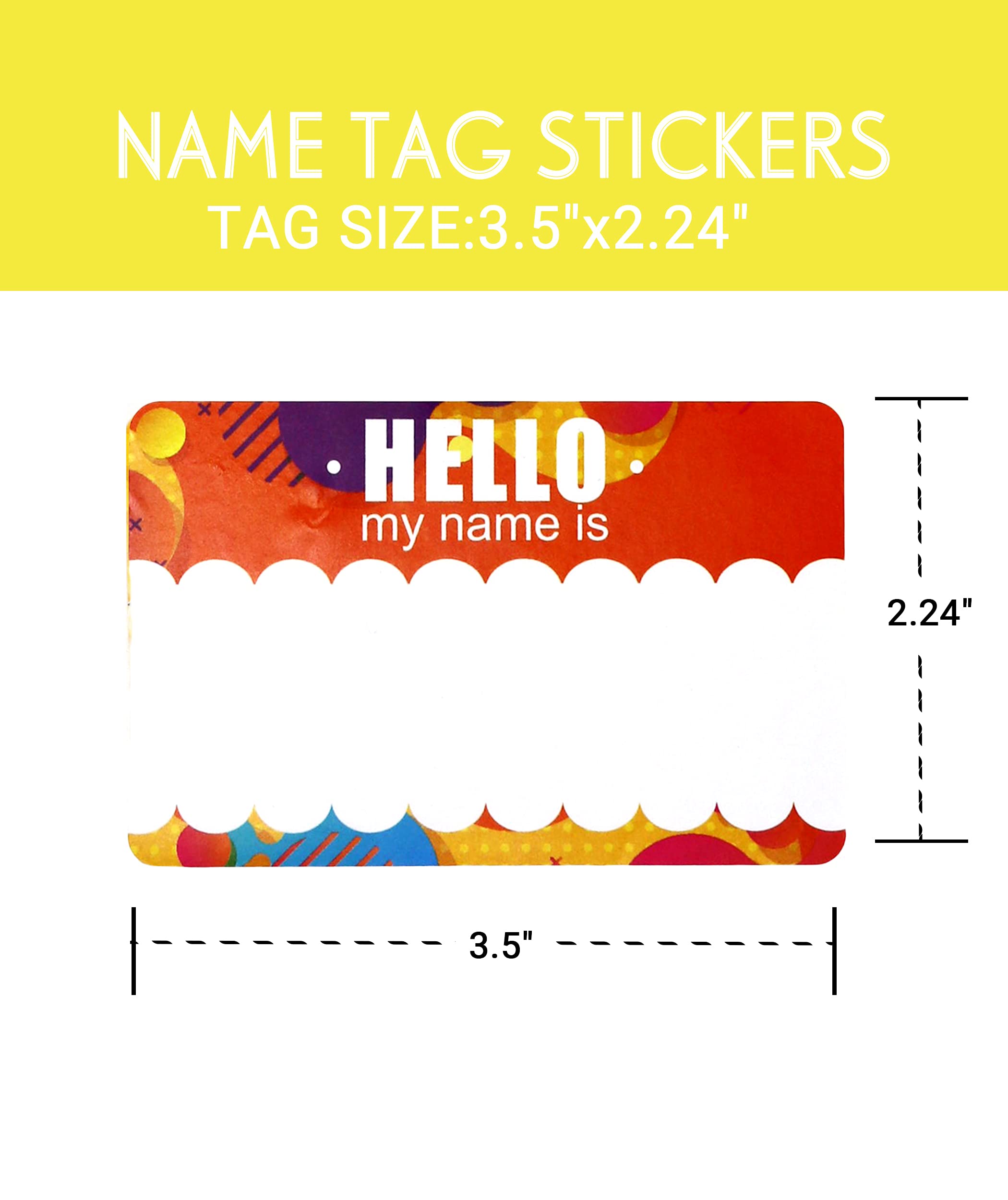 Name Tag Stickers Identify People Name Tag Labels Perforated Roll Tag for Classroom Clothes Desks Backpack Nametag Labels (Name)