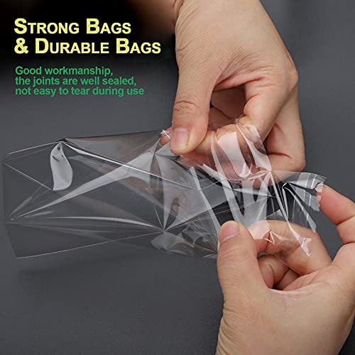 SOMIOCO 100 pcs Clear 4" x 6"(10 x 15cm) Self Seal Cello Cellophane Bags Resealable Poly Bags 2.8 mils for Cookie, Candy, Gift Bakery, Prints, Photos, Cards & Envelopes, Party Decorative