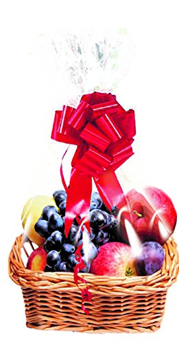 Purple Q Crafts Clear Basket Bags, 10 Pack, Clear Cellophane Wrap for Baskets & Gifts 18"x 30" 1.5 Mil Thick Easter Basket Bags(10)