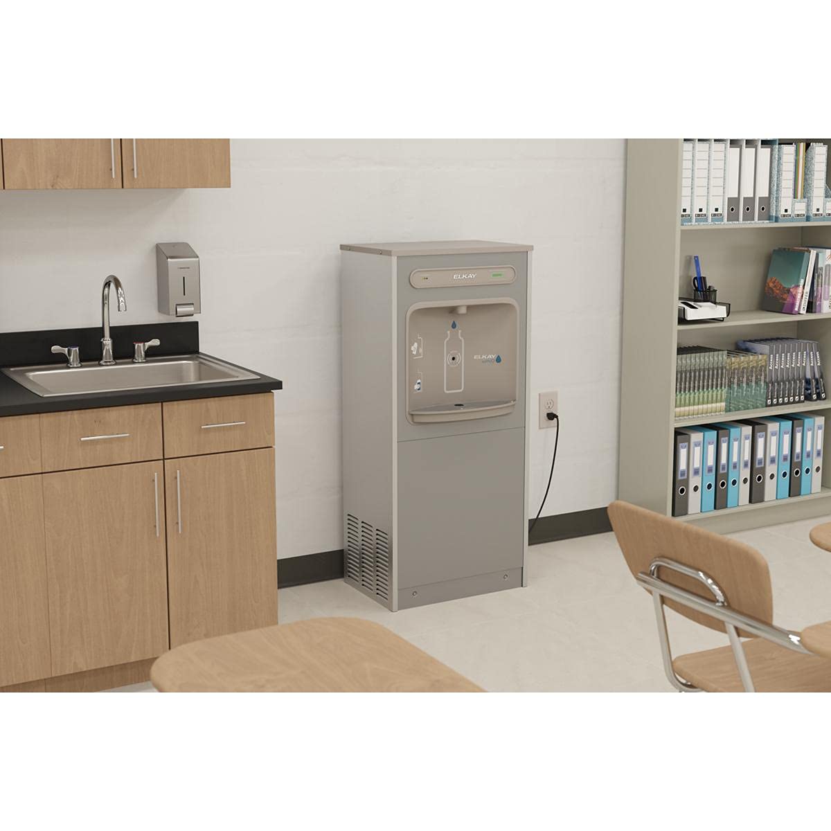 Elkay DSSBF8S ezH2O Floor Standing Bottle Filling Station, Stainless Steel