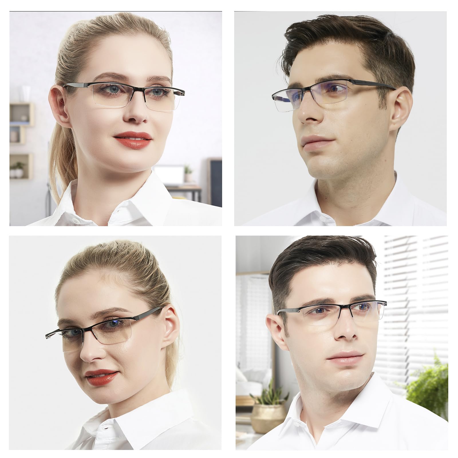 WEMOOTANTS 4 Pack Blue Light Blocking Reading Glasses 1.5 Men Women Glare UV Filter Blocker Readers 1.0 1.25 1.5 1.75 2.0 2.25 2.5 2.75 3.0 3.5 4.0 Black, 1.50