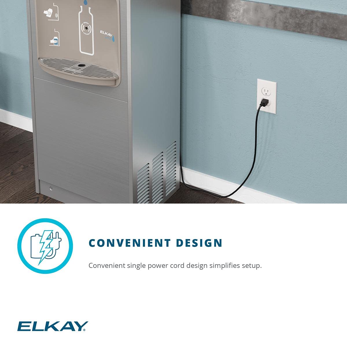 Elkay DSSBF8S ezH2O Floor Standing Bottle Filling Station, Stainless Steel