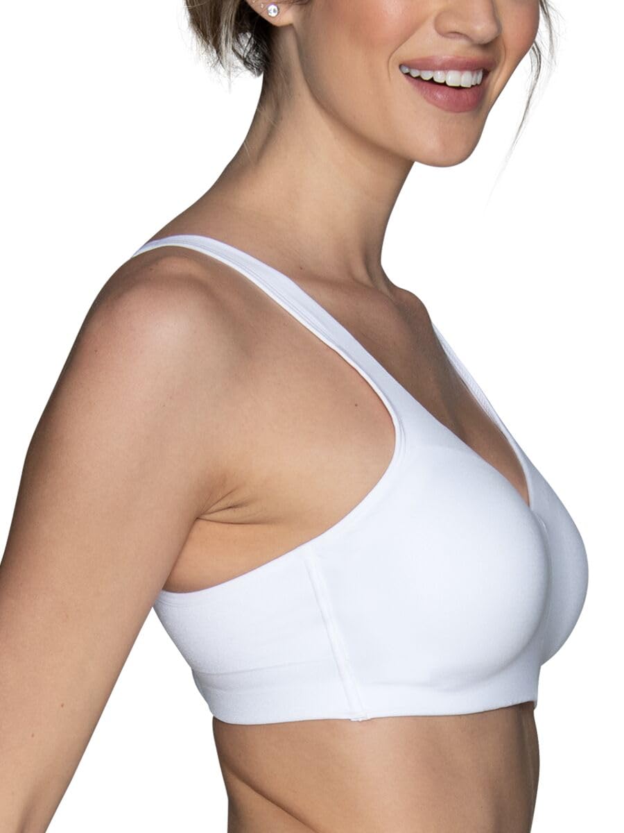Vanity Fair womens Wireless Beyond Comfort With Breathable Cups (S-3xl) Bra, Convertible Straps - White, X-Large US