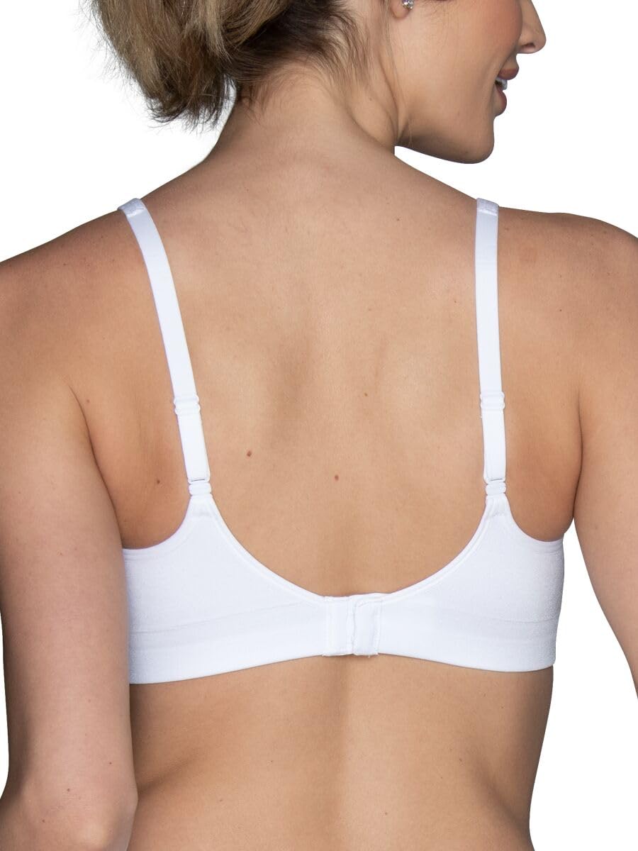 Vanity Fair womens Wireless Beyond Comfort With Breathable Cups (S-3xl) Bra, Convertible Straps - White, X-Large US
