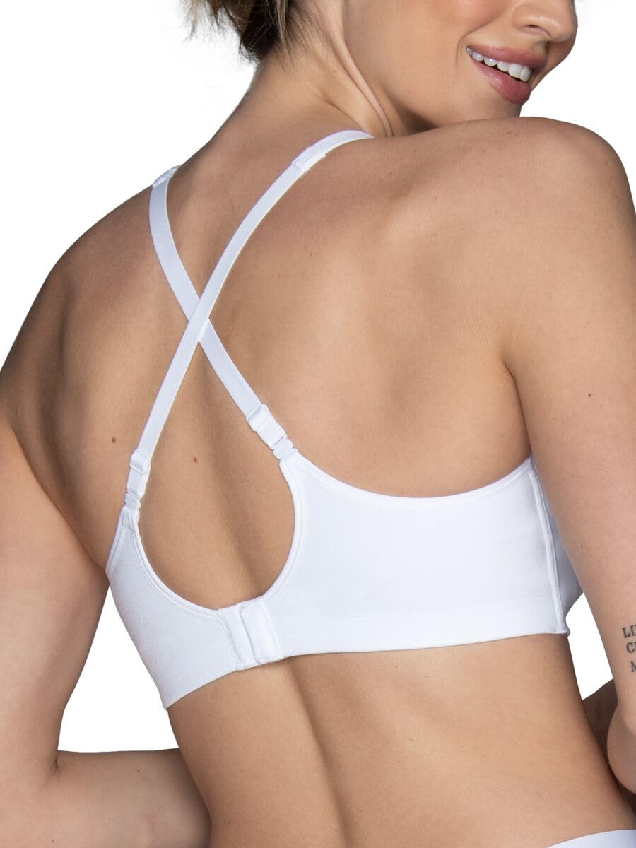 Vanity Fair womens Wireless Beyond Comfort With Breathable Cups (S-3xl) Bra, Convertible Straps - White, X-Large US
