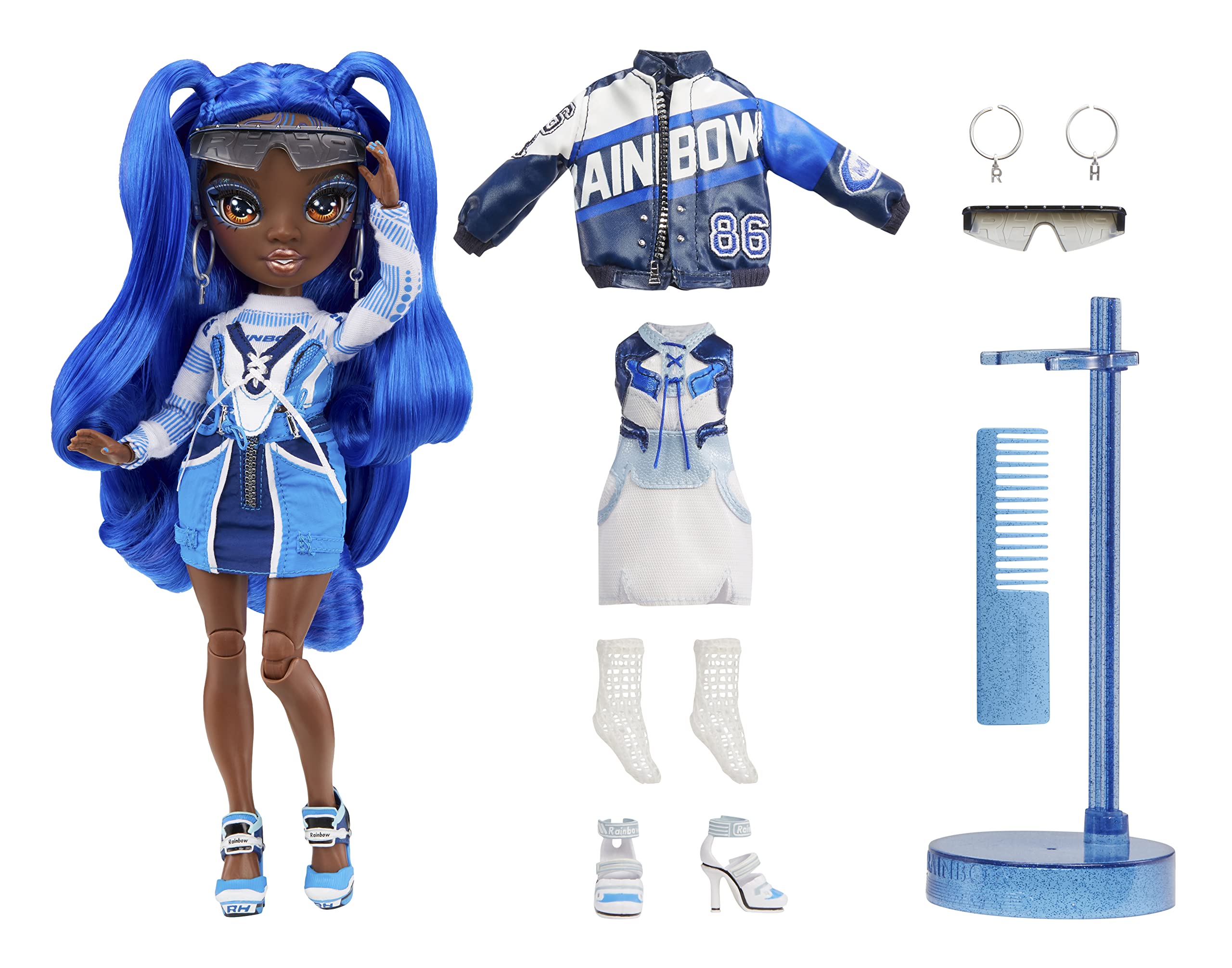 Rainbow High Coco Vanderbalt- Cobalt Blue Fashion Doll. 2 Designer Outfits to Mix & Match with Accessories, Great Gift for Kids 6-12 Years Old and Collectors