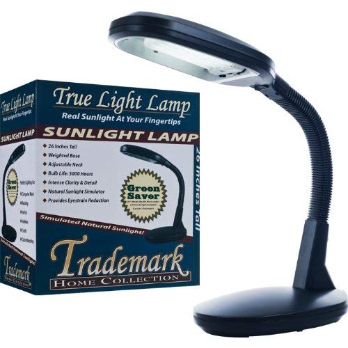 Lavish Home 72-0893 (Black) Sunlight Desk Lamp β Bright Directional Adjustable Gooseneck β Reading Light for Crafting, Sewing, or Homework, 7βx9βx22