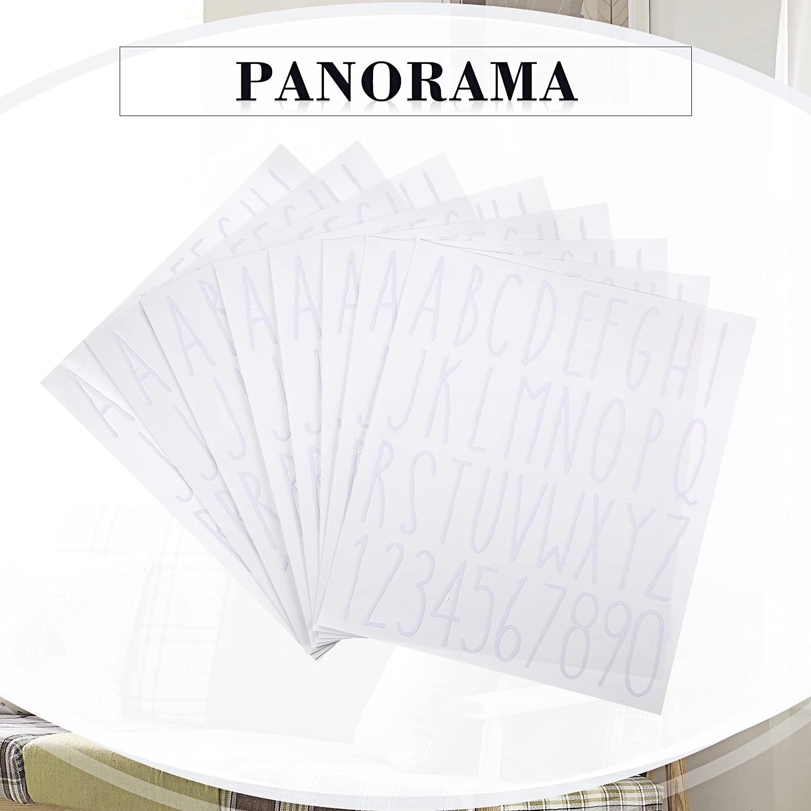 8 Sheets Vinyl Letter Stickers Waterproof Self Adhesive Letter Numbers Alphabet Modern Mailbox Numbers Sticker for DIY Mailbox House Home Business Address(2 Inch,White)