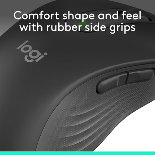 Logitech Signature M650 L Left Wireless Mouse - For Large Sized Left Hands, 2-Year Battery, Silent Clicks, Customizable Side Buttons, Bluetooth, for PC/Mac/Multi-Device/Chromebook - Graphite