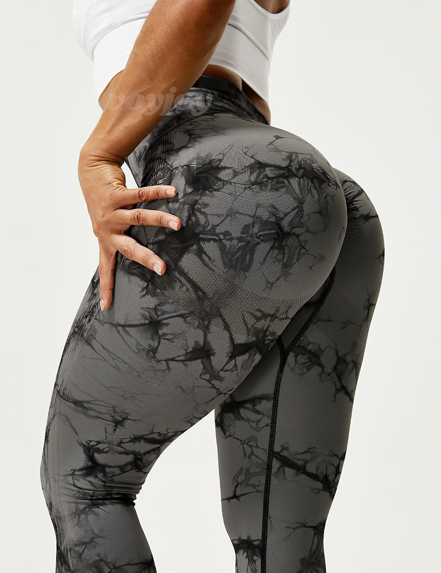 VOYJOY Seamless Leggings for Women High Waist Yoga Pants Scrunch Butt Lifting Elastic Tights