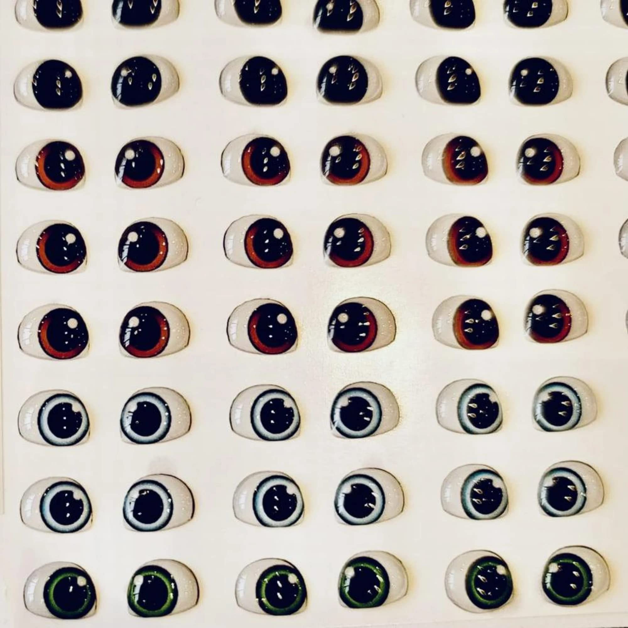 Adhesive Resin Eyes for Clays Multicolor STY R045 (SM/P) 64Pairs