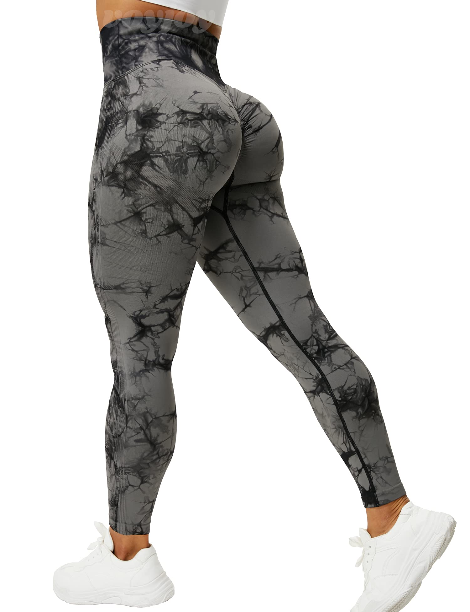 VOYJOY Seamless Leggings for Women High Waist Yoga Pants Scrunch Butt Lifting Elastic Tights