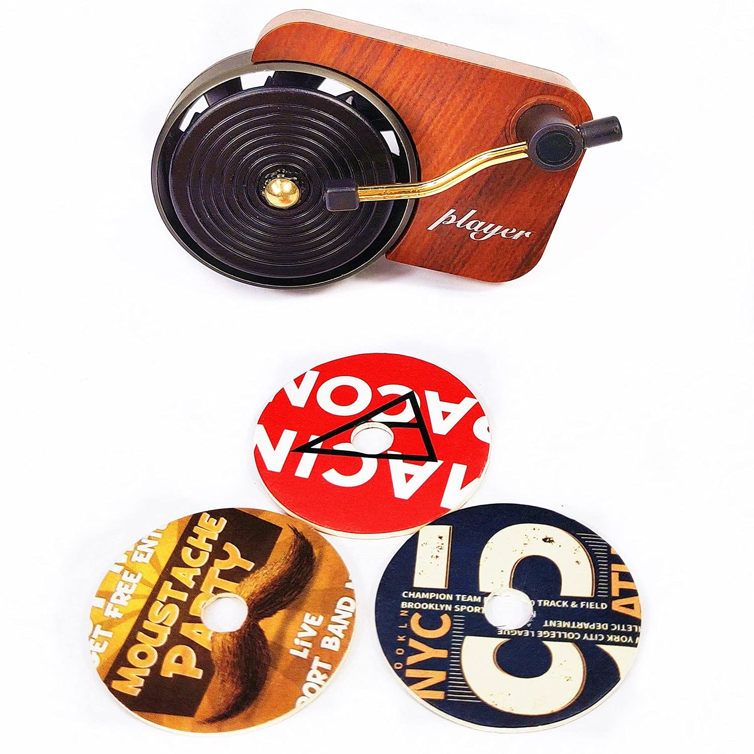 GISAVV Record Player Car Air Freshener Spin Phonograph Air Vent Outlet Aromatherapy Diffuser Perfume Clip Retro Car Accesories Interior (Style A)