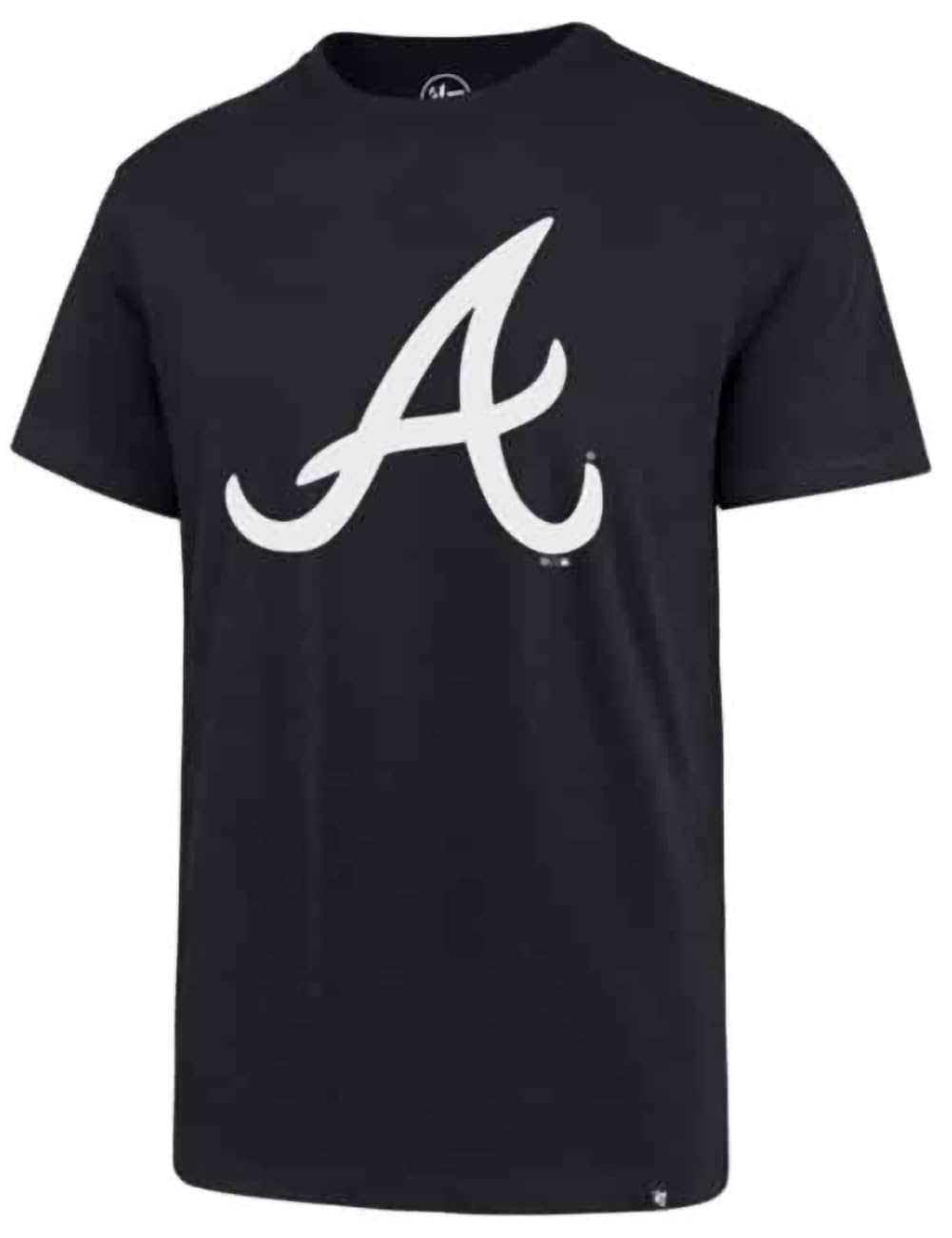 MLB Men's Imprint Match Team Color Primary Logo Word Mark T-Shirt (Atlanta Braves Navy, Small)