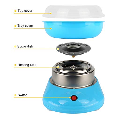 Hovico Cotton Candy Maker Homemade Cotton Candy Maker for Home Birthday Family Party Christmas Gift,Mini Cotton Candy Maker Floss Sugar Includes 10 Cones And Sugar Scoop