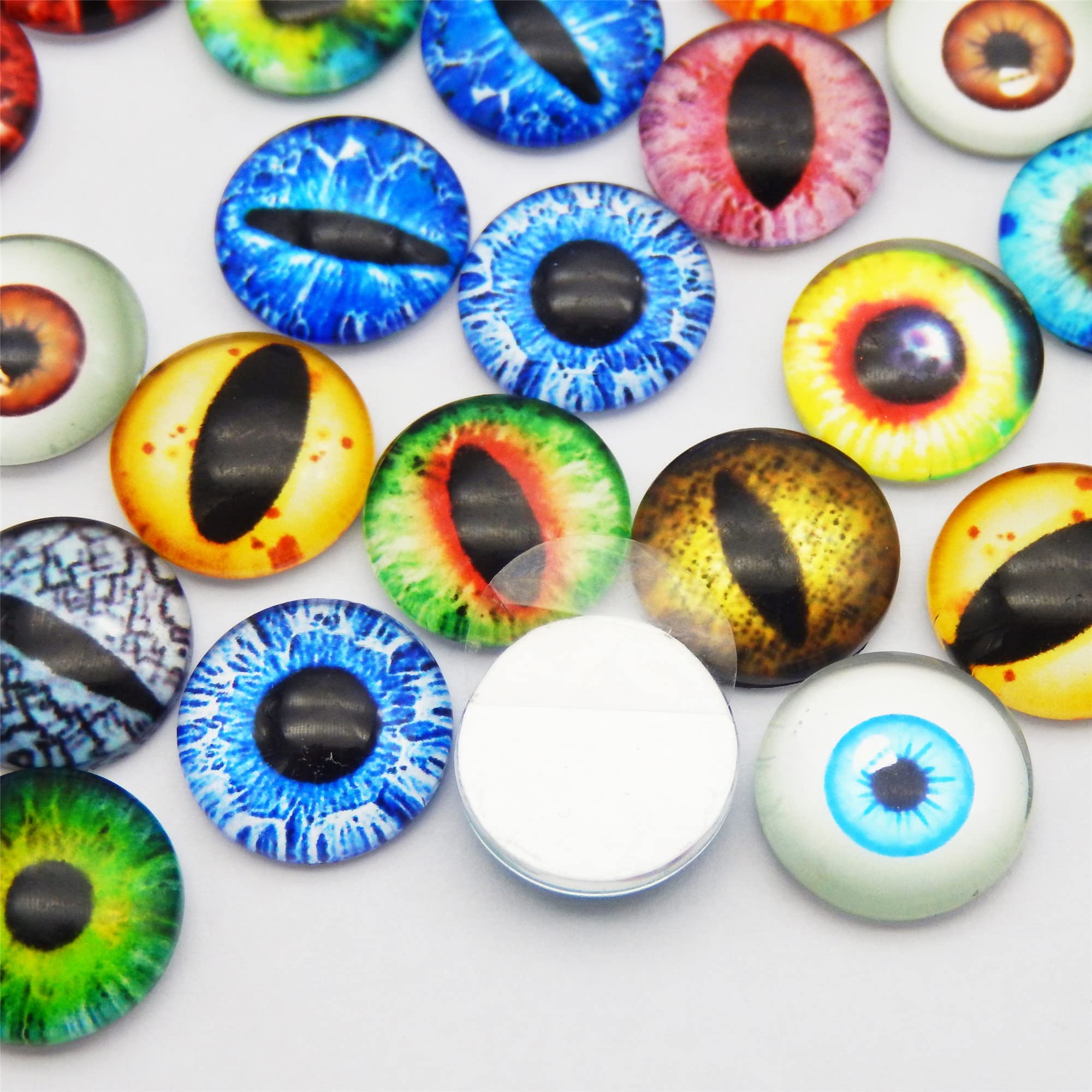 100PCS 10mm Self Adhesive Dragon Animal Googly Wiggle Eyes for DIY Sticker School Classroom Arts Crafts Decoration