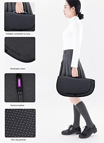 Newsty Gel Seat Cushion, Upgraded Foldable Office Chair Seat Cushion Orthopedic Car Seat Cushion for Back, Coccyx, & Tailbone Pain Relief Expecially for Long Sitting