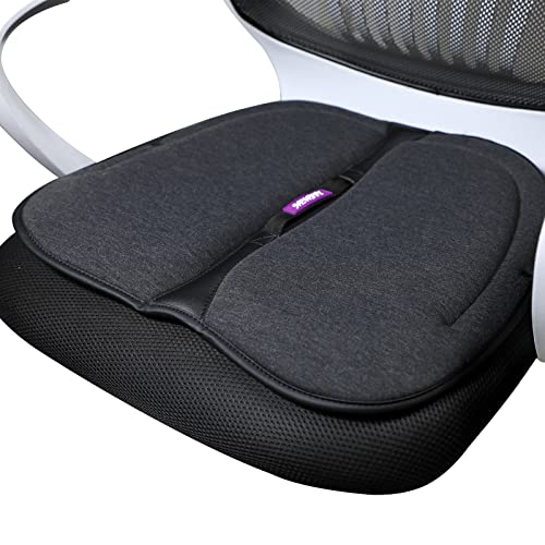 Newsty Gel Seat Cushion, Upgraded Foldable Office Chair Seat Cushion Orthopedic Car Seat Cushion for Back, Coccyx, & Tailbone Pain Relief Expecially for Long Sitting