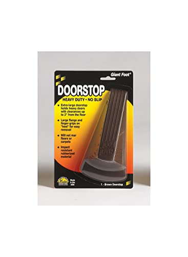 Master Manufacturing Giant Foot Doorstop, Brown, 2" x 3.5" x 6.8"