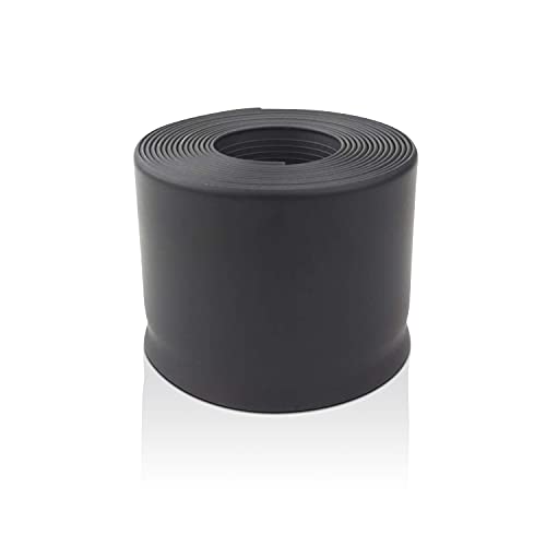 Proflex Black Vinyl Wall Base 2-1/2 inch X 20 ft Non Glue Wall Base Trim Durable and Flexible - Easy Install Vinyl Floor Base That Resists Scuffing, Cracking and is Ideal to Use All Around Your Home