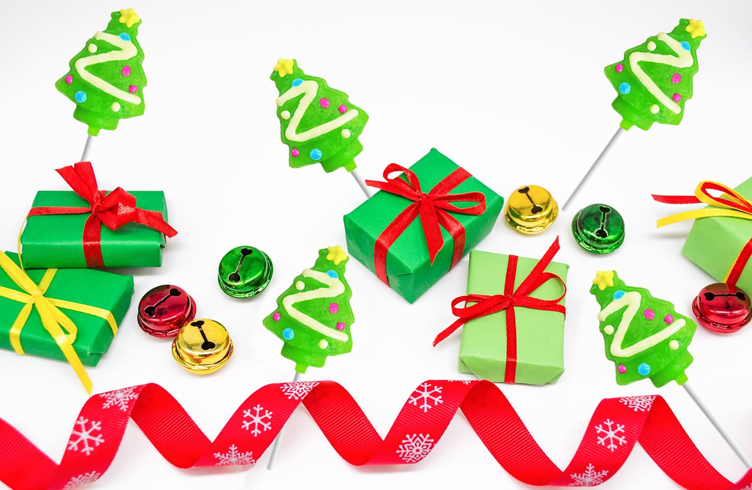 Fruidles Christmas Tree Lollipop, Candy Canes Suckers, Mixed Fruit Flavor, Individually Wrapped Lollipops (12-Pack)
