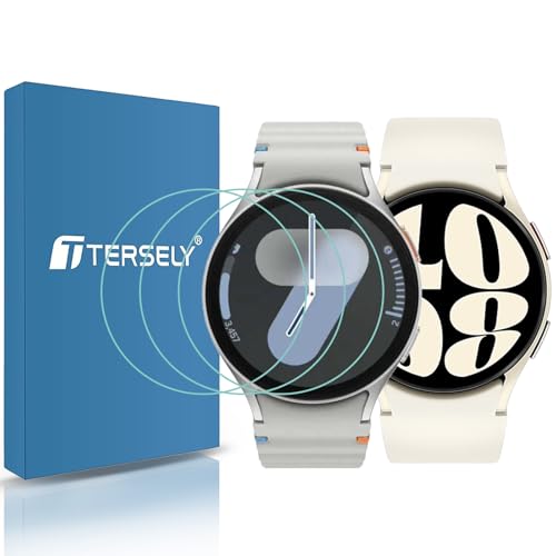 T Tersely (3 Pack Screen Protector for Samsung Galaxy Watch 7/6/5/4 (44MM), 9H Hardness Tempered Glass Film Guard for Samsung Galaxy Watch