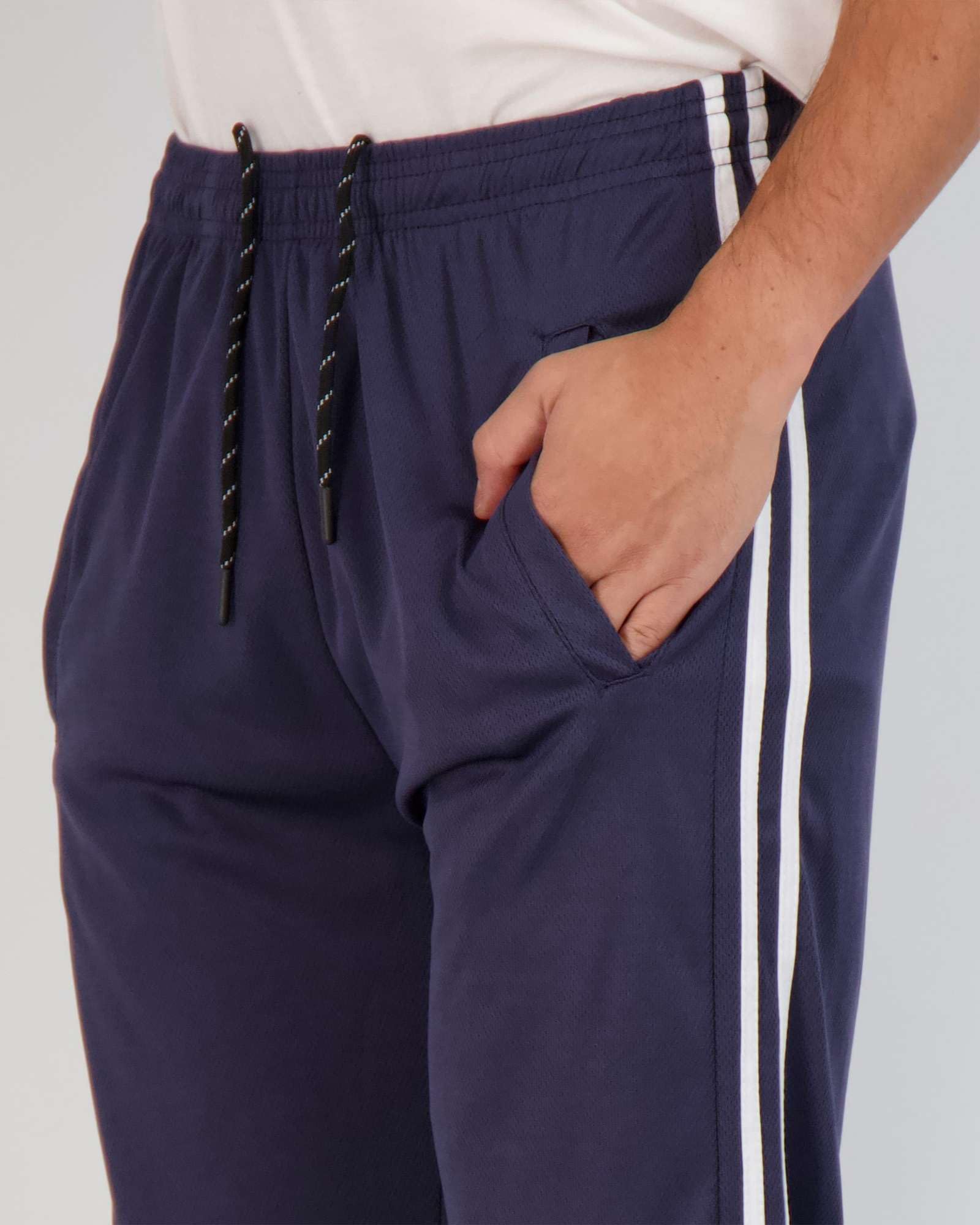 Real Essentials Men's Mesh Athletic Active Gym Workout Open Bottom Sweatpants Pockets Sports Training Soccer Track Running Casual Lounge Comfy Jogging Quick Dry Drawstring Pants- Set 5, XL,Pack of 3