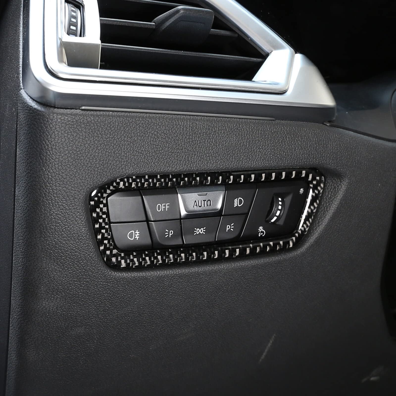 for Toyota GR Supra A90 2019-2022 Real Carbon Fiber?Soft Carbon Fiber?Car Headlight Switch Button Cover Sticker Car Accessories