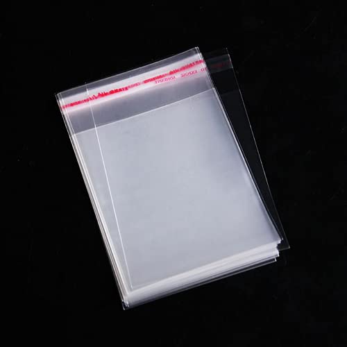 Aubeco 240pcs 4x6 inch Small Clear Resealable Cello Bags Cellophane Bags, Polypropylene Bags for Candy Bread Chocolate Jelly Cookie Packaging Self Seal OPP Poly Bags