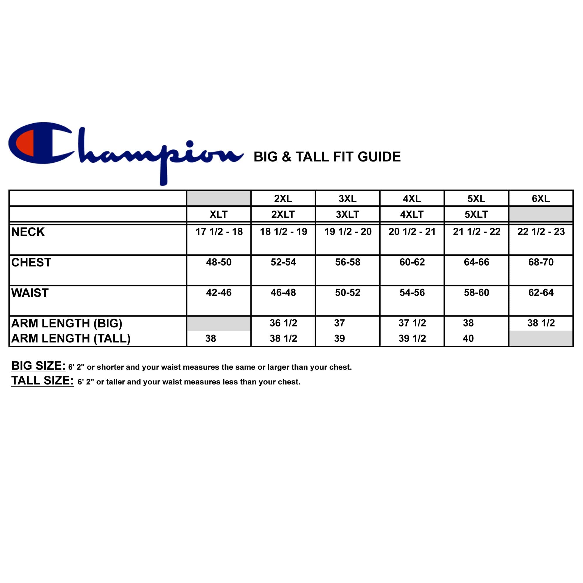 Champion Big and Tall T Shirts for Men β Crewneck Mens Big and Tall Graphic Tee