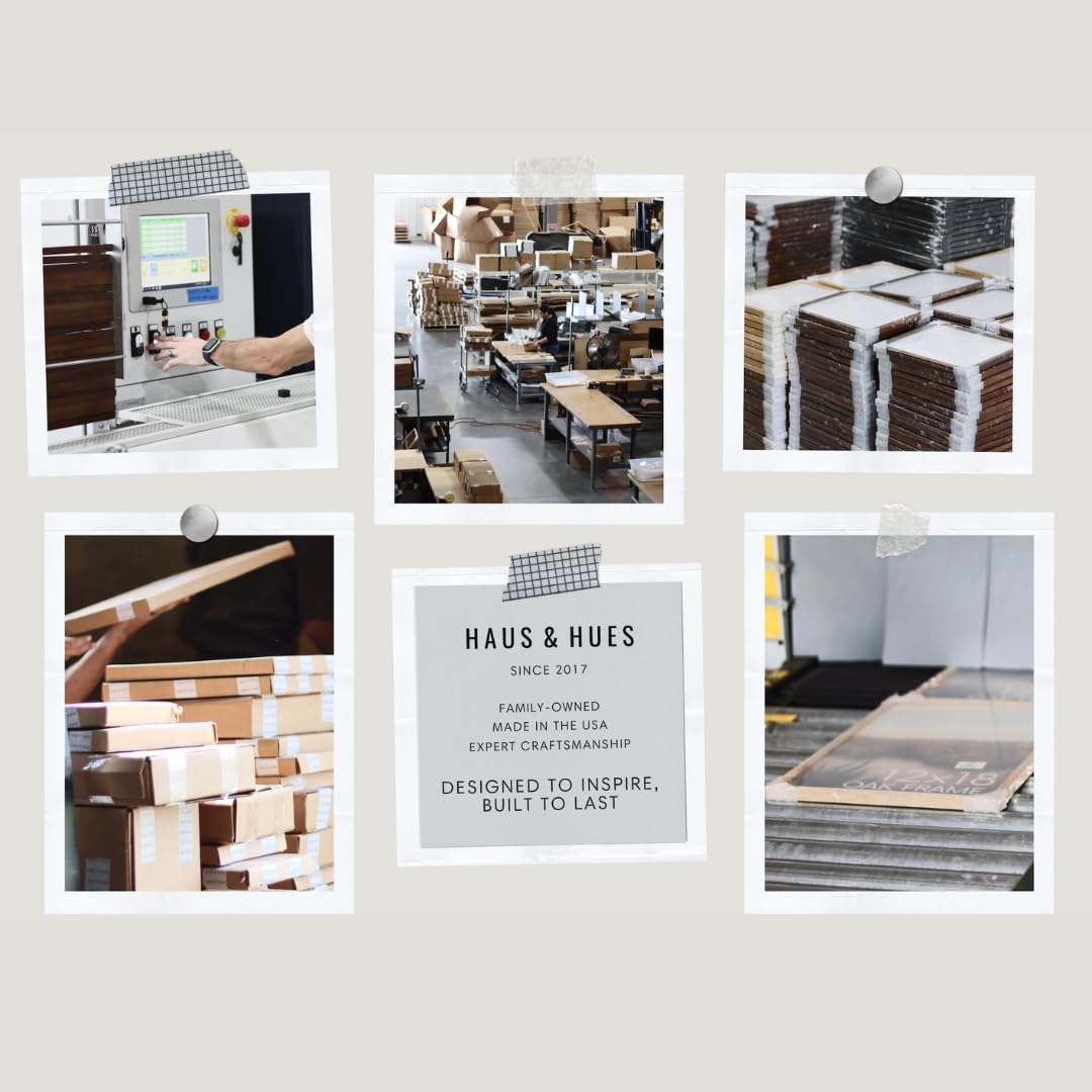 HAUS AND HUES 16"x20" Beige Natural Oak Wood Frames for Posters, 16x20 Frame Wood, 16x20 Poster Frames for Wall, 16x20 Frame Light Wood, Picture Frames 20x16 (Beige Oak)
