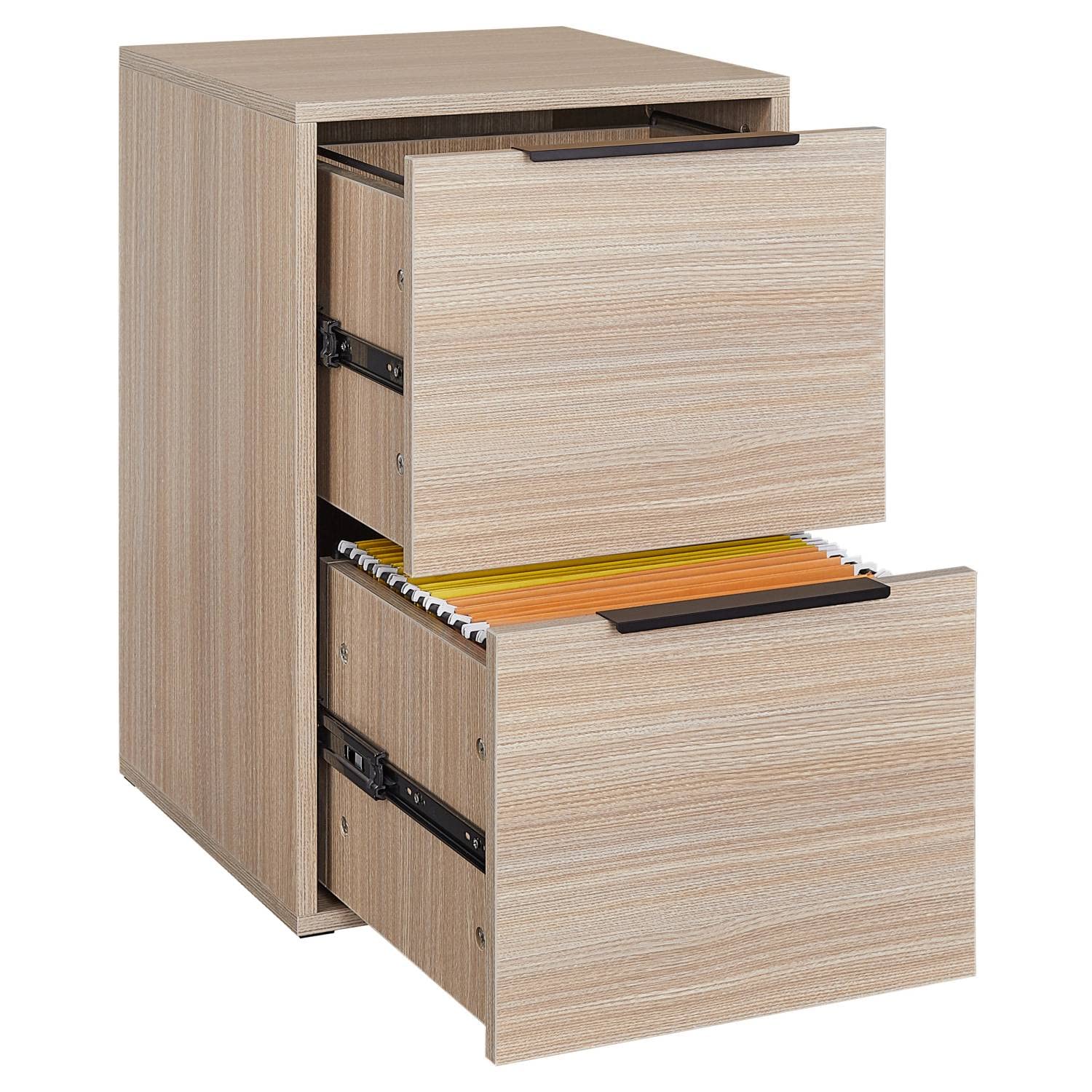 LUCYPAL 2 Drawer Wood File Cabinet,Wooden Storage Filing Cabinets with Hanging Bars for Letter Size,Under Desk Small File Cabinet for Home Office,Beige