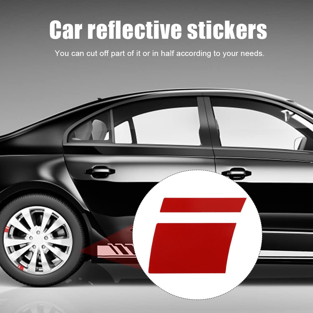 6Pcs Car Wheel Decals, Fit Size 18"-21" Wheels, Reflective Car Wheel Rim Decals Stripe Racing Wheel Rim Stickers Safety Decoration Car Accessories