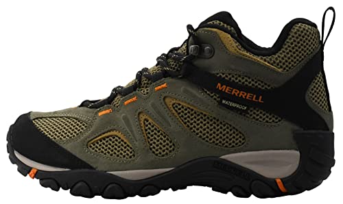 Merrell Men's Yokota 2 Mid Waterproof Hiking Boot, Olive/Herb, 11.5 M
