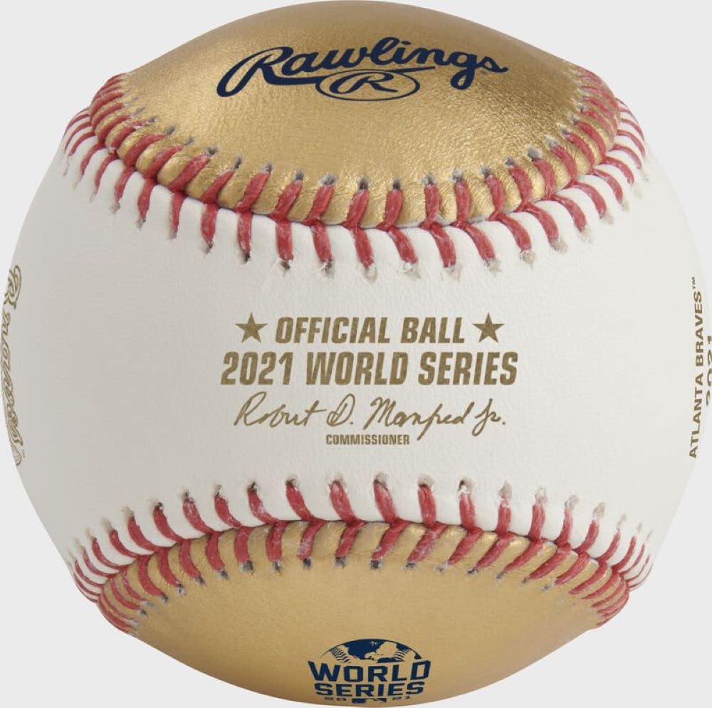 Rawlings | Official 2021 World Series Champions | Atlanta Braves | Commemorative Baseball | Game Scores Edition