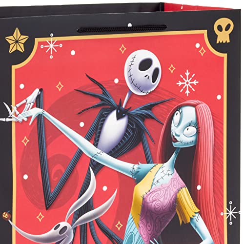 Hallmark Disney The Nightmare Before Christmas 13" Large Gift Bag Bundle (3 Bags: Jack Skellington, Zero, Sally, Lock, Shock and Barrel) for Halloween, Christmas, Birthdays
