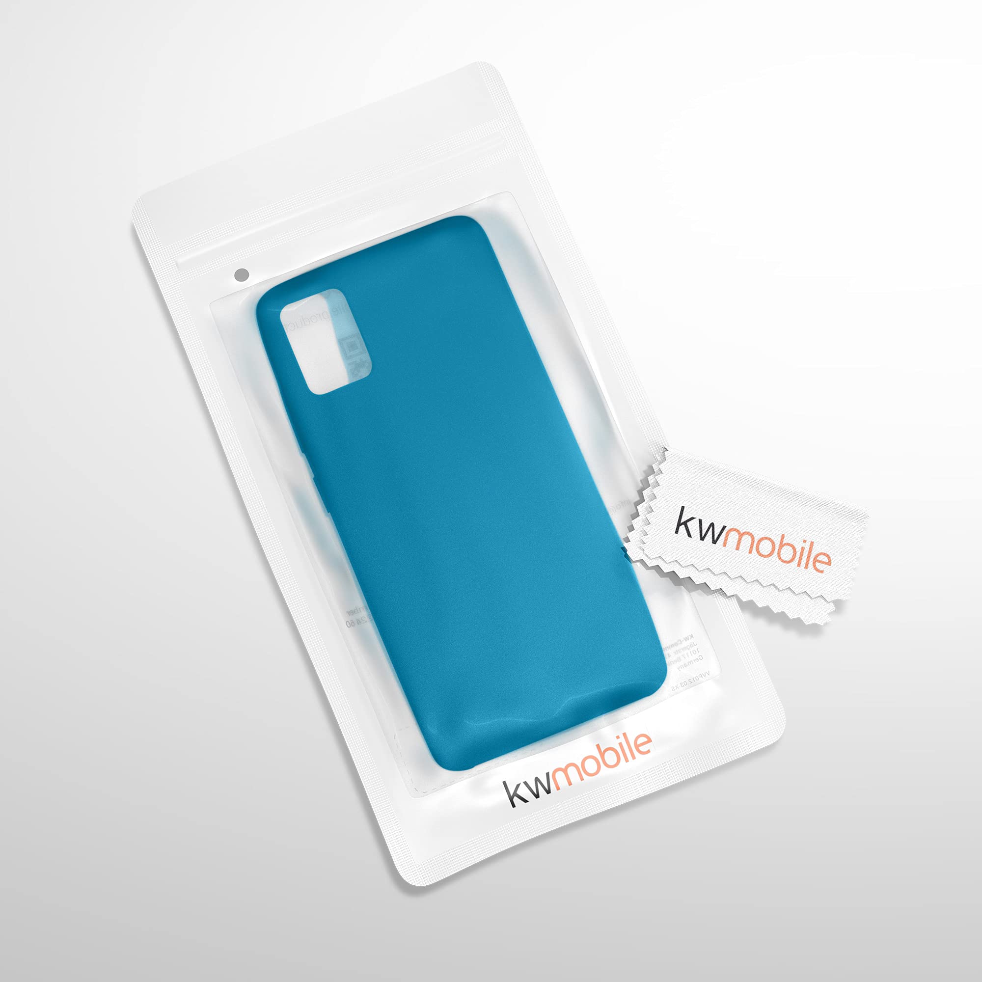 kwmobile Case Compatible with OnePlus 6T Case - TPU Silicone Phone Cover with Soft Finish - Caribbean Blue