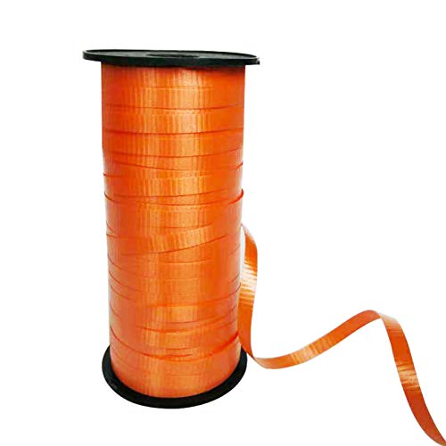 Balloon Ribbons Curling Ribbon Crimped Ribbon Metallic Balloon Ribbon Spool for Gift Wrapping Party Festival Decoration, 5 mm, 100 Yard (Orange)