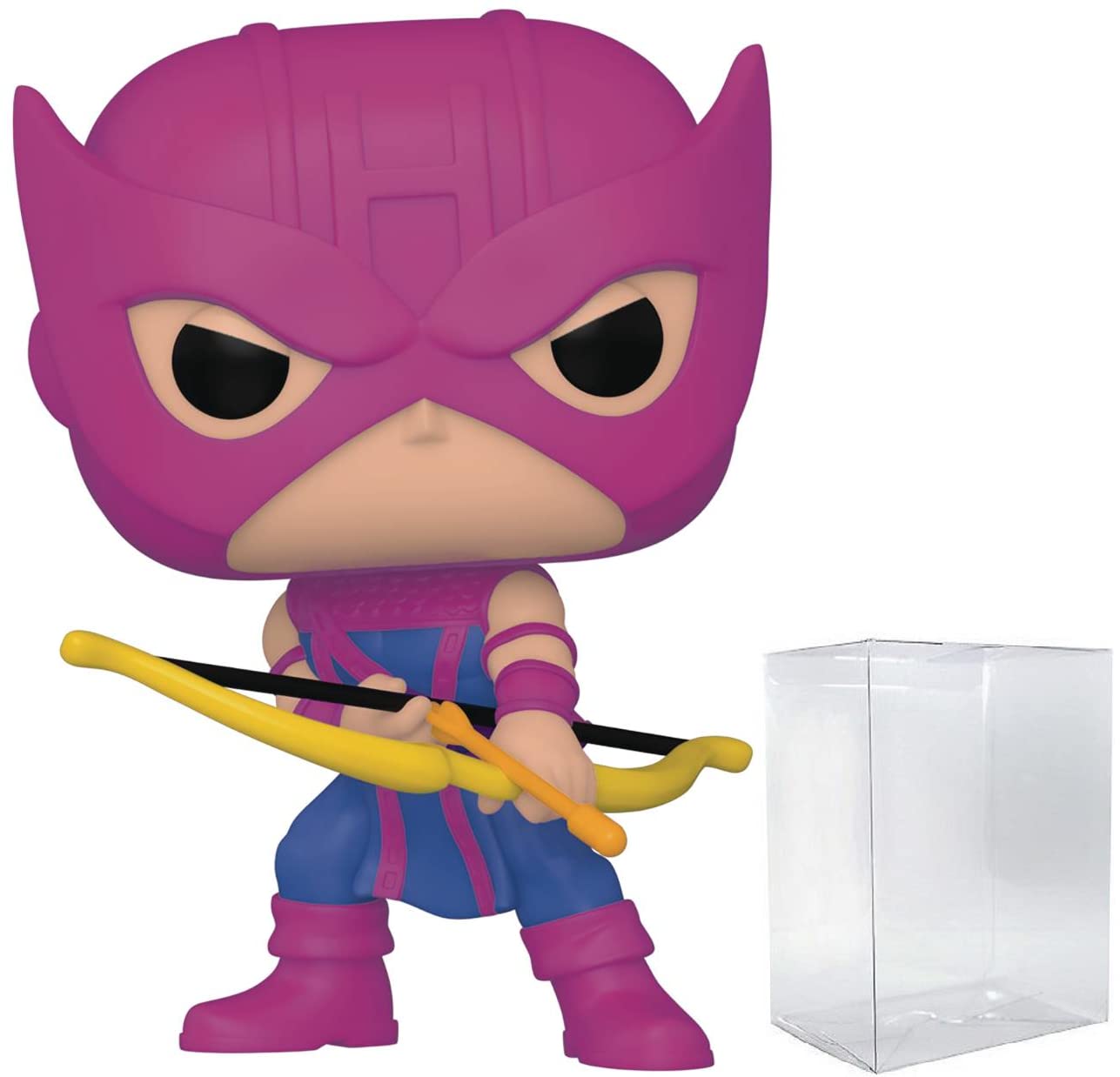 Funko POP Marvel: Avengers - Classic Hawkeye (PX Previews Exclusive) Pop! Vinyl Figure (Bundled with Compatible Pop Box Protector Case), Multicolored, 3.75 inches