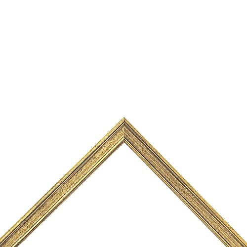 Museum Collection Piccadilly Artist Vintage Picture Frames - 16x20 Gold - Single Frame for 1/2" Canvas, Paper and Panels, Museum Quality Wooden Antique Frame, Does not Include Glass or Backing