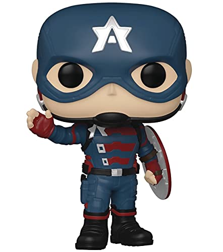 POP Marvel: Falcon and The Winter Soldier - John F. Walker as Captain America Funko Pop! Vinyl Figure (Bundled with Compatible Pop Box Protector Case), 3.75 inches