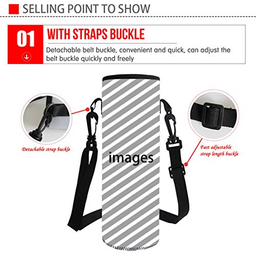 Aoopistc Animal Ladybug Water Bottle Sleeve Thermal Insulated Water Bottle Sling Case Bag Carrier Holder Durable Washable