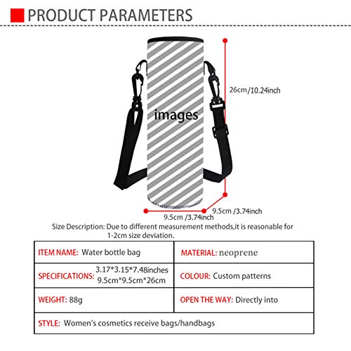 Aoopistc Animal Ladybug Water Bottle Sleeve Thermal Insulated Water Bottle Sling Case Bag Carrier Holder Durable Washable